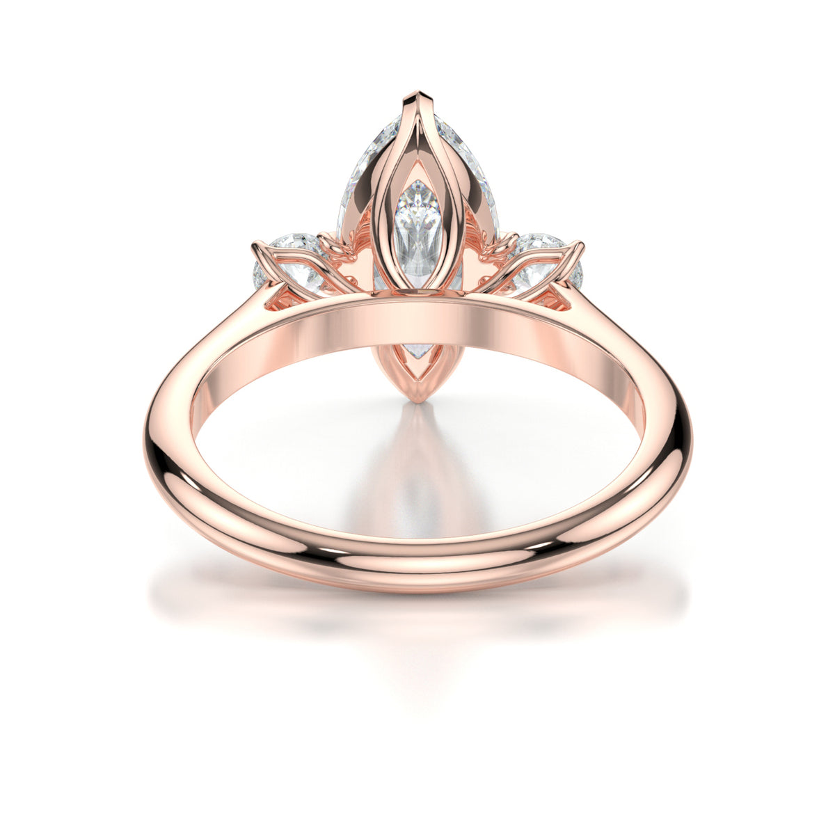 Bella | 18K Gold and Platinum Trilogy Engagement Ring