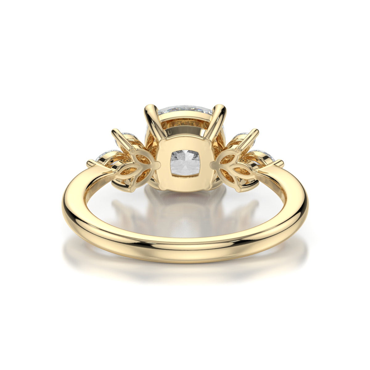 Candice | 18K Gold and Platinum Trilogy Engagement Ring