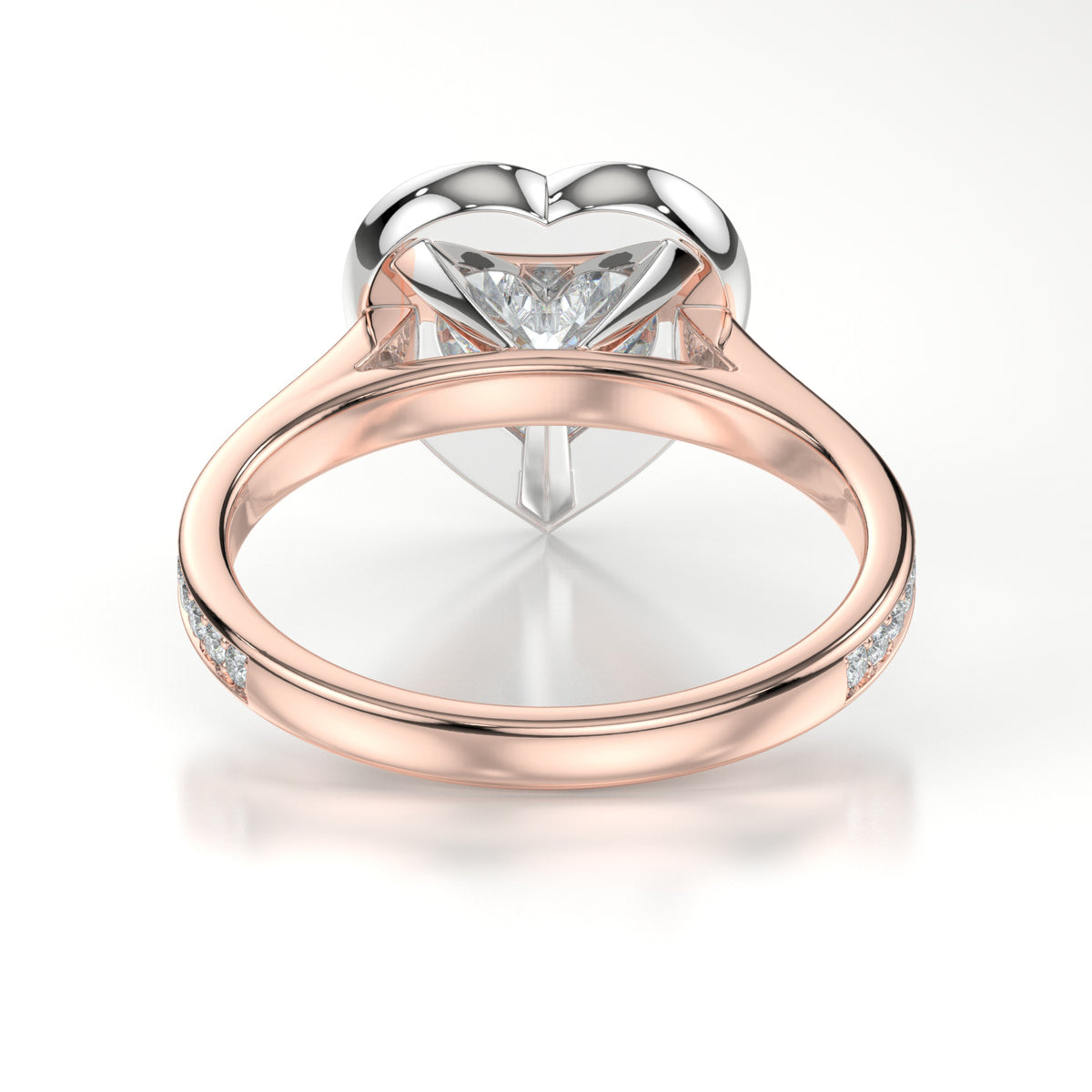 Geneva | 18K Gold and Platinum Halo Engagement Ring