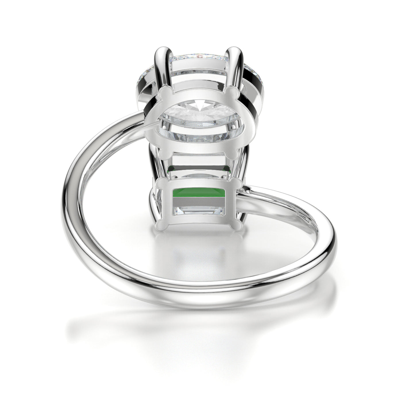 Isadora | 18K Gold and Platinum Two Stone Engagement Ring