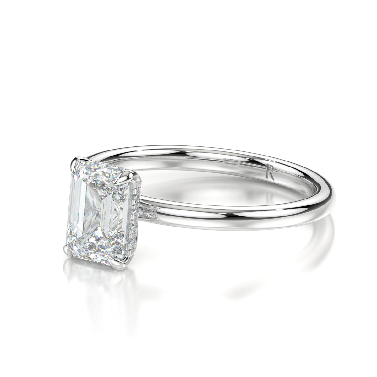 Stacey - 18K White Gold Emerald Lab Diamond Ring | Order Online