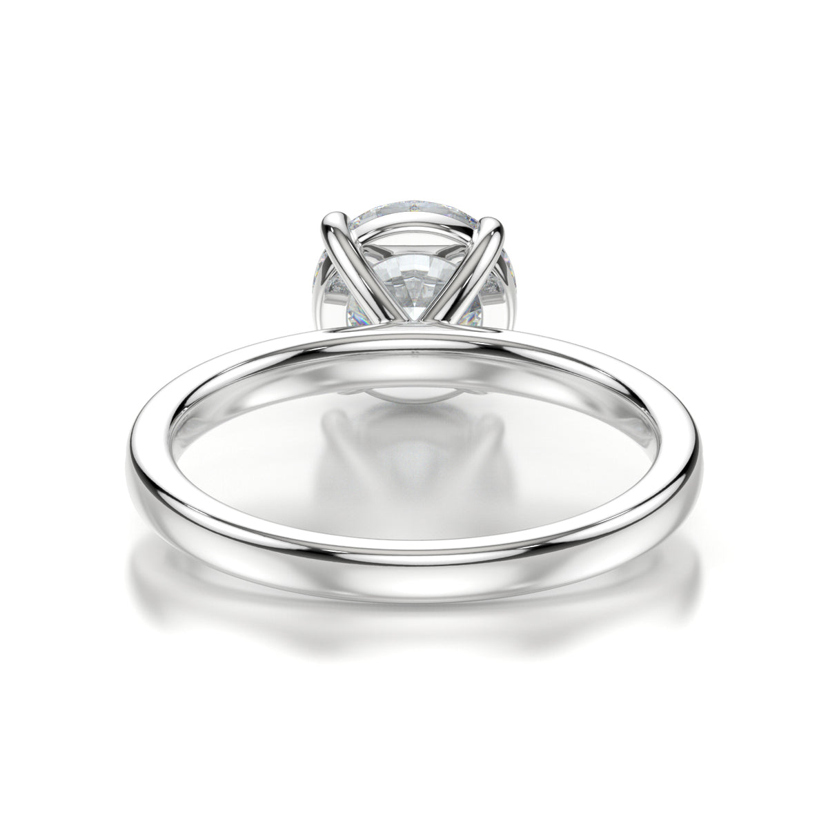 Theodora | 18K Gold and Platinum Diamond Band Engagement Ring
