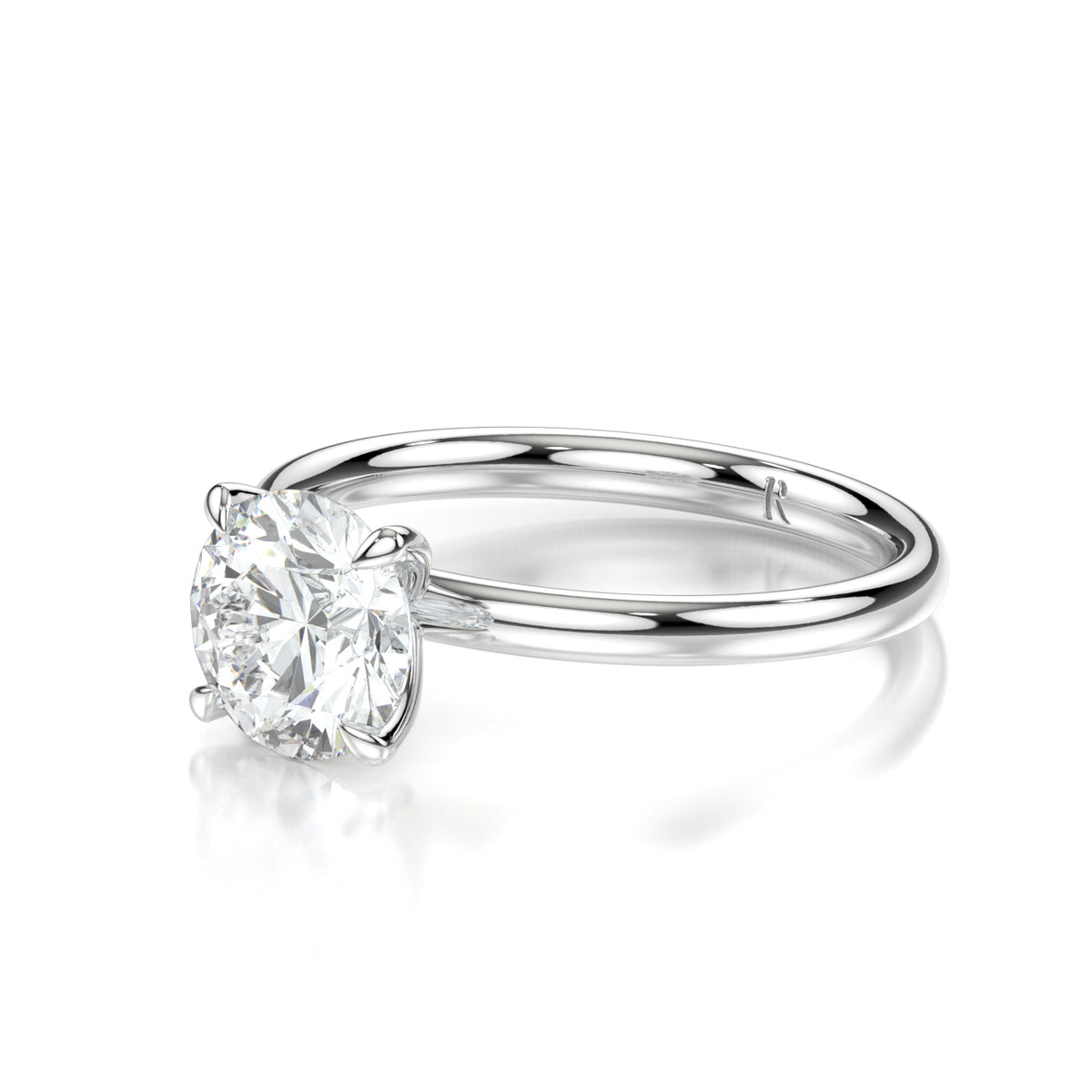 Zoe - Platinum Round Lab Diamond Engagement Ring